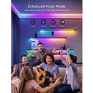 Govee RGBIC Alexa LED Strip Lights, Smart Segmented Color Control, 16.4ft WiFi, App LED Lights Work with Alexa and Google Assistant, Music Sync, Color Changing Lights for Bedroom, Desk and Kitchen