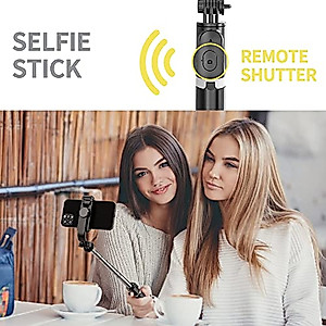 Selfie Stick Tripod, All in One Extendable & Portable iPhone Tripod Selfie Stick with Wireless Remote Compatible with iPhone 14 13 12 11 pro Xs Max Xr X 8 7, Galaxy Note10/S20/S10/OnePlus 9/9 PRO etc