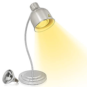 WICHEMI Food Heat Lamps Food Heat Preservation Lamp Commercial Food Warmer Lamp Catering Heat Lamp for Food Heating Restaurant Kitchen Food Service Buffet Home Use (Single Head, 250W Bulbs)
