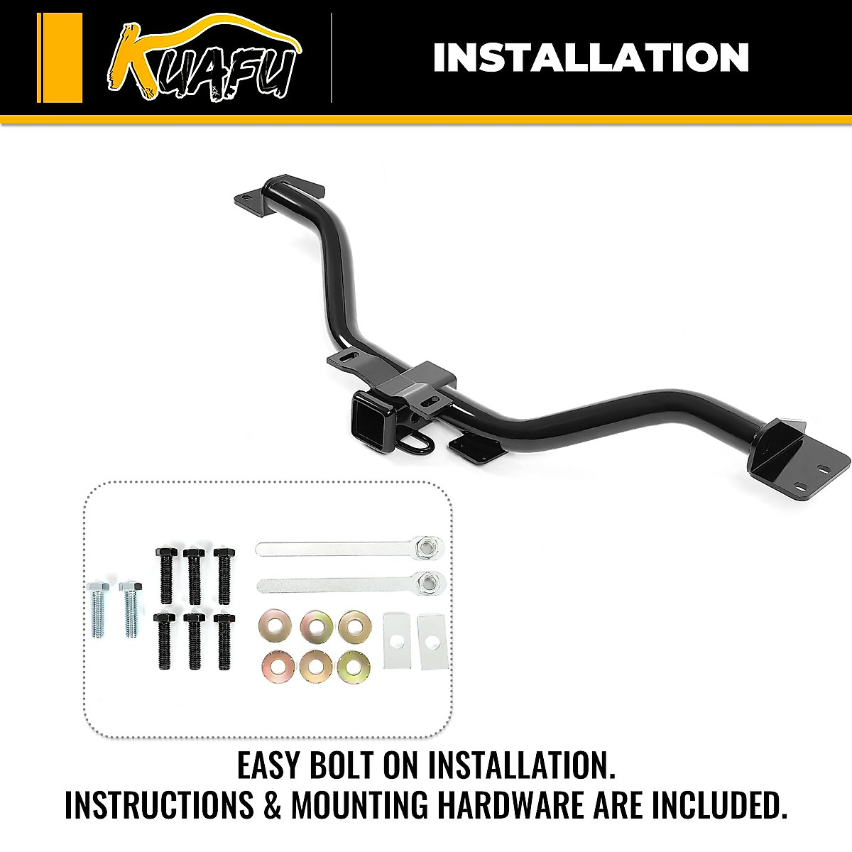 KUAFU Class 3 2'' Trailer Hitch Compatible with 2008-2017 Buick Enclave 2009-2017 Chevrolet Traverse 2007-2017 GMC Acadia Limited 2007-2009 Saturn Outlook Replacement for 44569 51083 13424 75528