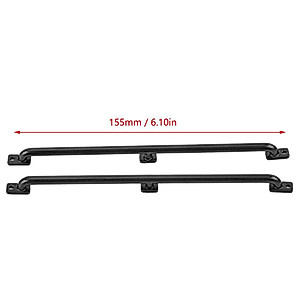 Dilwe RC Car Shell Handrail, Body Shell Left/Right Metal Handrail for 1/10 Scale RC Crawler Car(6.10inch)