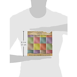 Tim Holtz, Advantus Kraft-Stock Mtllic Confections Printed Paper, metallic, 8 x 8 inches