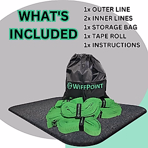 WIFFPOINT Insta Court Pickleball Temporary Court Lines - Official Size Pickleball Court – Easy and Portable Pickleball Court Marking Kit Lines for Indoor or Outdoor Use, Net Not Included