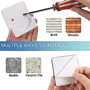 Adhesive Shower Curtain Rod Tension Holder,Shower Curtain Rod Holder,Shower Rod Mount Retainer | No Drilling | Stick On | 2 Pack(Shower Curtain Rod Not Included)