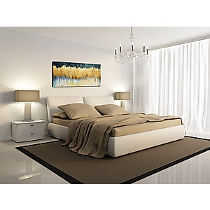 XXMWallArt FC2662 Canvas Wall Art Abstract Golden Forest Painting Modern Decor Abstract Canvas Prints for Living Room Bedroom Kitchen Home and Office Wall Decor