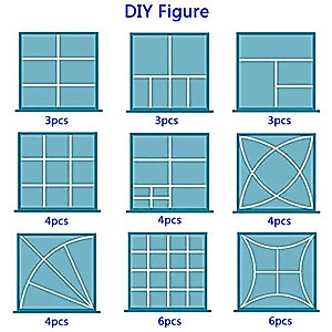 Ygapuzi 8pcs DIY Plastic Grid Drawer Dividers Adjustable Drawer Organizer Storage Separators Tidy Container for Closet, Office Desk, Kitchen Storage, Dresser, Makeup Tools, Underwear, Socks (Black)