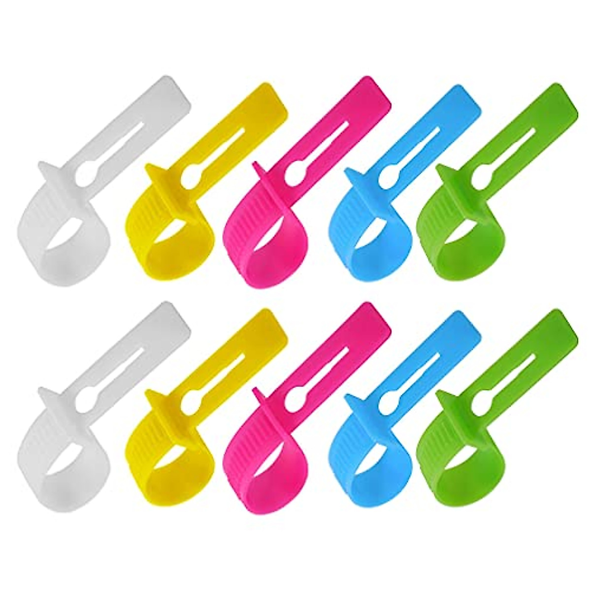 Cabilock 40Pcs Windproof Scratch Hanger Hook Clothes Drying Rack Fixed Buckle Rope Hanging Clothesline Windproof Hanger for Indoor Outdoor