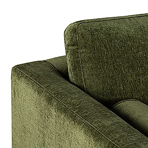 POLY & BARK Napa, Distressed Green Velvet, 88.5" Sofa