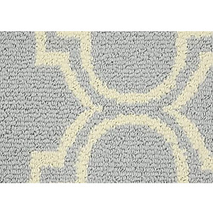 Garland Rug Silhouette Area Rug, 5 by 7-Feet, Silver/Ivory