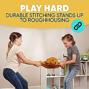 FRIENDLY CUDDLE Weighted Lap Pad for Kids 5 lbs. Sensory Weighted Stuffed Animals Lap Blanket for Kids Adults with Sensory Processing Disorder (Teddy)