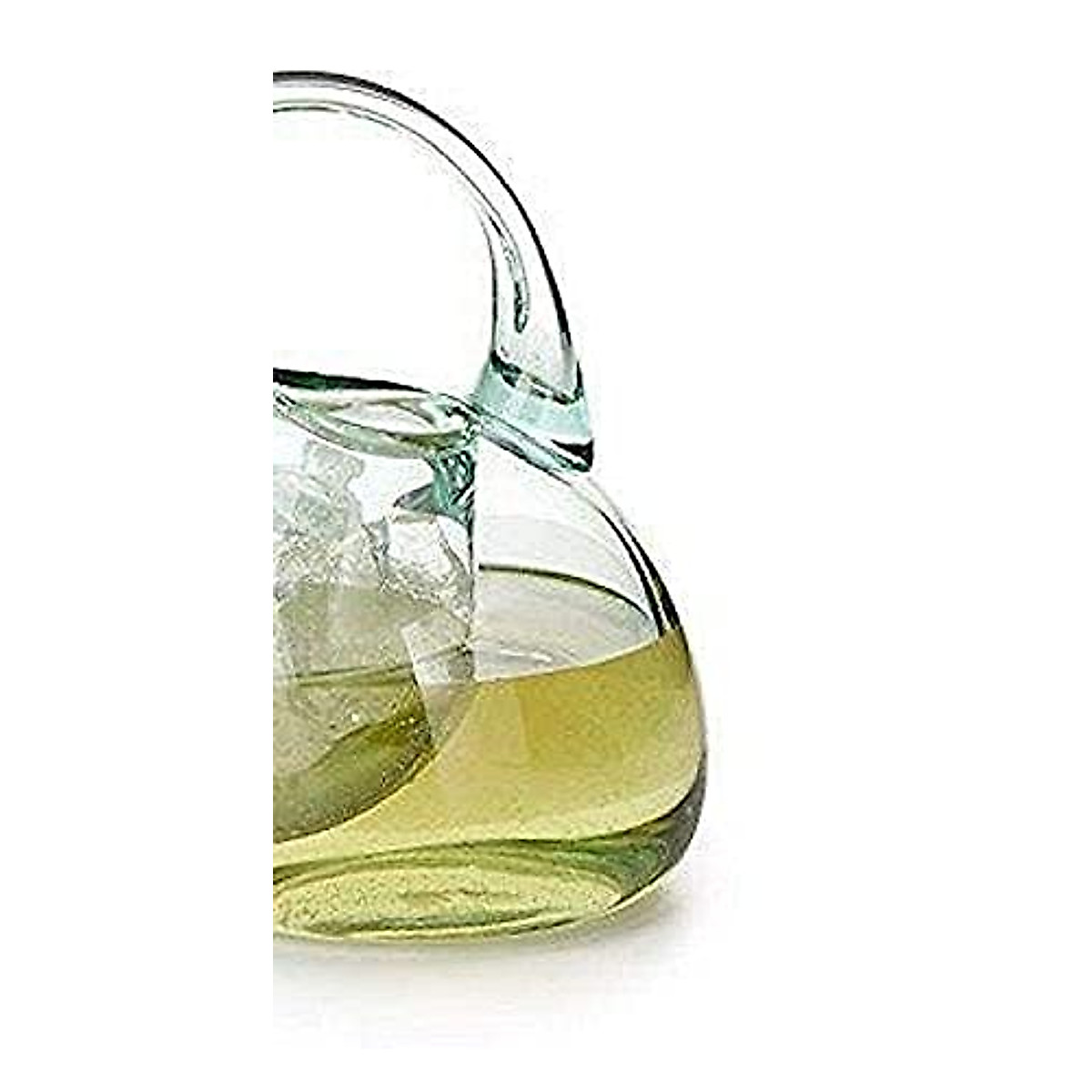 Kalalou Tilted White Wine Decanter with Ice Pocket, One Size, Green