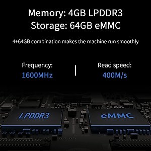 Beelink T4 Pro Mini PC, Intel N3350(Up to 2.4GHz), 4G LPDDR3 64G eMMC Mini Computer, Mini Desktop Computer Support Dual HDMI 4K Display Output/WiFi5/BT4/Gigabit Ethernet for HTPC/Office