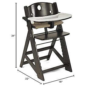 Keekaroo Height Right High Chair with Tray, Espresso