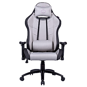 Cooler Master Caliber R1S Gaming Chair for Computer Game, Office and Racing Style Gamer, Comfy Ergonomic Reclining High Back Desk Chairs with Arms & Seat Adjustment Lumbar Support - Rose Gray
