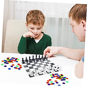 300pcs Plastic Tokens Bingo Chips Markers for Bingo Game Cards Game Accessories (Blue + Yellow + Green + Purple + Orange Each 50pcs)