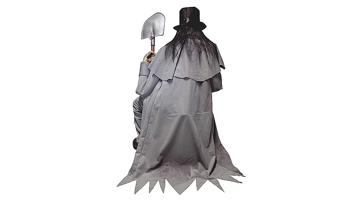 Creepy Crouching Grave Digger Animatronic - Haunted Hill Farm