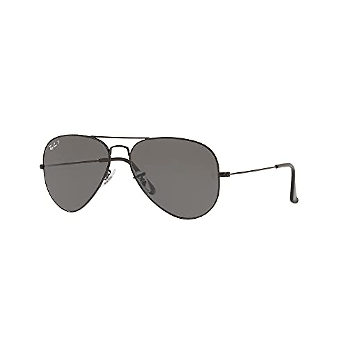 Ray-Ban RB3025 Classic Aviator Sunglasses, Black/Polarized Black, 58 mm