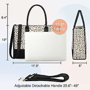 LOIDOU Laptop Tote Bag for Women 15.6 inch Canvsa Work Tote Bag Computer Bag Large Capacity Teacher Handbag Shoulder Bag
