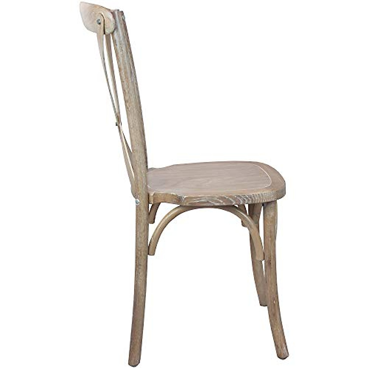 Flash Furniture Advantage Driftwood X-Back Chair