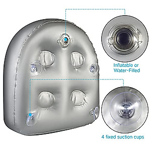 Merkisa Hot Tub Seat, Inflatable Hot Tub Seat with 4 Suction Cups, and Durable Hot Tub Seats for Inflatable Hot Tub & Spa (Navy)