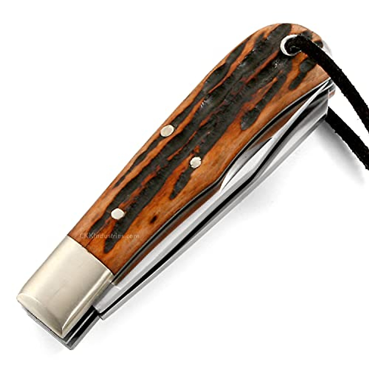 EZSMITH Knife Making Kit - Bearclaw Trapper - DIY Folding Knife Series - (Parts Kit) - (No Handles) - (Gift Boxed) - (USA Design) - (by KnifeKits)