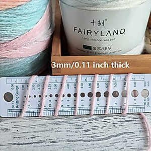 SHIKE Fairyland Gradient Color Cotton Cake Yarn,Medium-Fine Multicolor Rainbow Yarn for Knitting or Crocheting,100g 60% Cotton 30% Acrylic 10% Wool,Self Striping Ombre Air Yarn (62, 1 Ball)