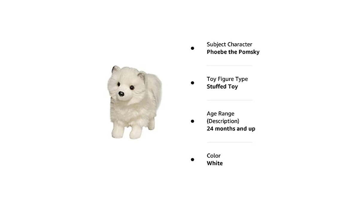 Douglas Phoebe Pomsky Plush Dog - Realistic Stuffed Animal