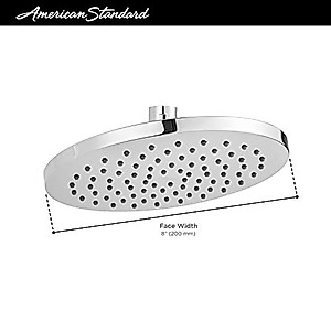 American Standard 1660527.243 Studio S 1-Spray 8 in. Single Wall Mount Fixed Rain Shower Head, Matte Black