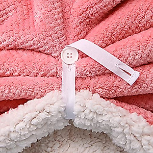 BEDELITE Wearable Blanket Hoodie, Oversized Cozy Warm Sherpa Hooded Blanket Adult, Long Sweatshirt Blanket for Women Men Teen