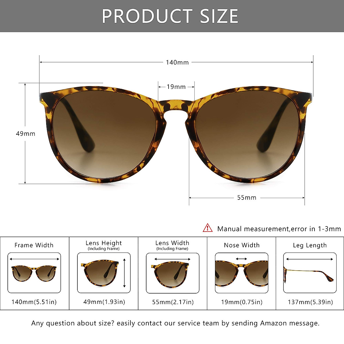 SUNGAIT Vintage Round Sunglasses for Women Men Classic Retro Designer Style (Amber Frame(Matte Finish)/Brown Gradient Lens) 1567HPKC