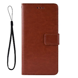 QiongNi Case for Oppo Reno 2F Case Cover,Case for Oppo Reno 2Z,Flip Leather Wallet Cover Case for Oppo Reno2 F CPH1989 / Reno2 Z PCKM80 CPH1945 CPH1951 Case Brown