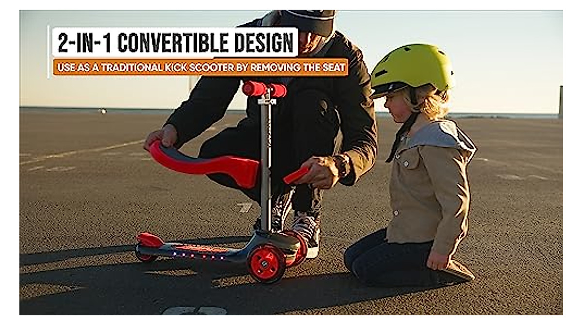 Razor Rollie DLX: 3-Wheel Light-Up Scooter for Kids