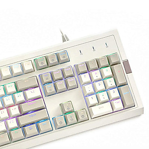 Epomaker Ajazz AK510 104 Keys Retro Mechanical Keyboard with PBT SP Spherical Keycaps and RGB Backlight for Gamer, Programmer, Office Work for or iOS Android Windows (Zorro Brown Switch) (Renewed)