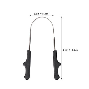 2 Sets Stainless Steel Scraper Medical Grade Reusable Cleaning Tool with Storage Case for Women Adults Kid Men (Black)