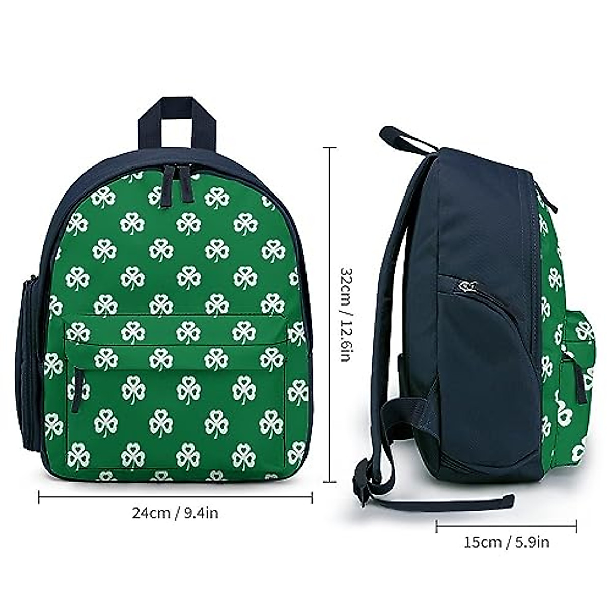 St. Patrick's Shamrock Pattern Laptop Backpack Lightweight Travel Backpack Fashion Daypack Shoulder Bag