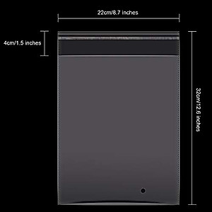 9 X 13 Inch Clear Poly Bags resealable Tshirt Bags Self Seal Cellophane Bags Adhesive Mail Bags for Packaging Clothing Shipping Small Business Boutique