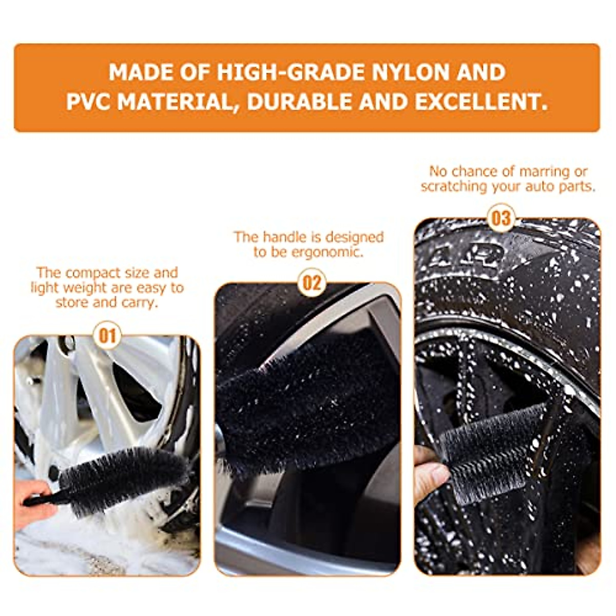 Detailing Brush Wheel Cleaner Brush Detail Brushes Detailing Brushes Car Cleaning Brush Wheel Tire Cleaner Rim Detail Car Wheel Cleaning Brush Tile Cleaning Brush Cleaner Brush