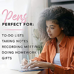 Graphique Rose Gold Floating Glitter Pen - 5.5" Refillable Black Ink Ballpoint Pen with Floating Glitter & Matching Gift Box, Makes a Beautiful and Unique Gift