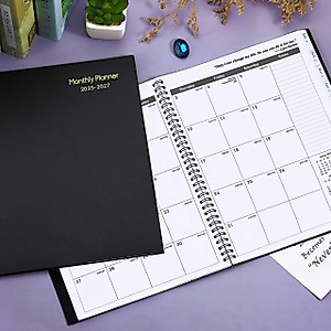 Monthly Planner 2023-2025 - 2023-2025 Monthly Planner With Tabs, Jul. 2023- Jun. 2025, 9" x 11", 24-Month Planner with Pocket & Label, Contacts and Passwords, Thick Paper, Twin-Wire Binding - Black by Artfan
