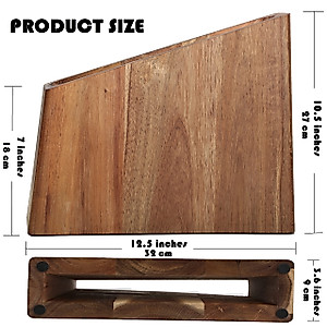 Azauvc Magnetic Knife Block,12-16 Knives Holder with Powerful Magnets,Knife Board Knife Strip Rack with Strong Magnet