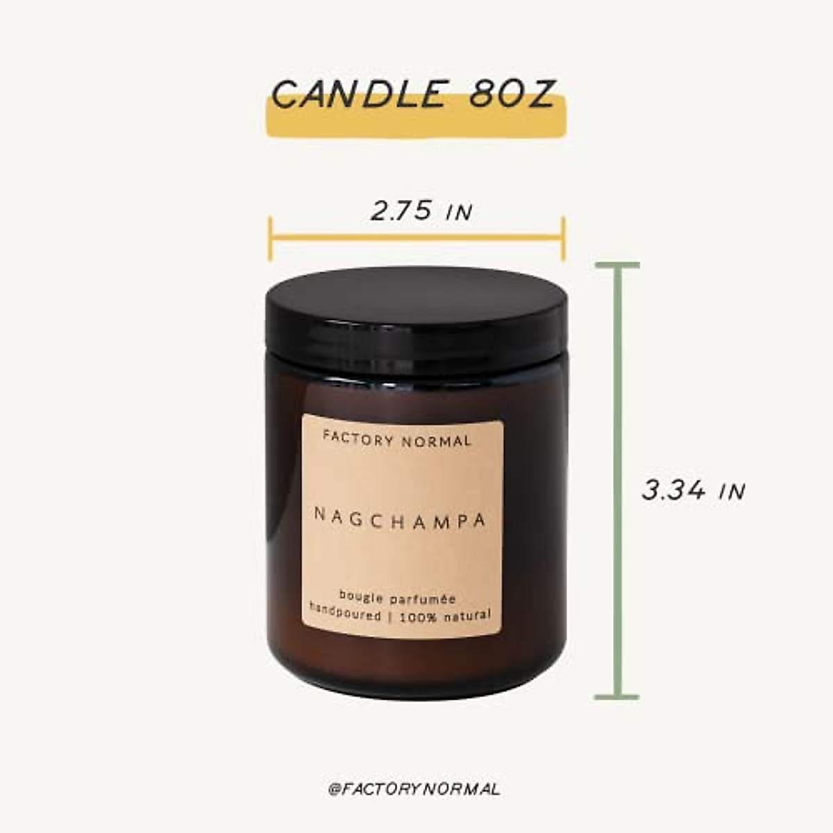 Cafe Au Lait Coffee Scented Soy Candles, Factory Normal Handmade Amber Jar Candle, 8oz, 20-35 Hour Burn Time