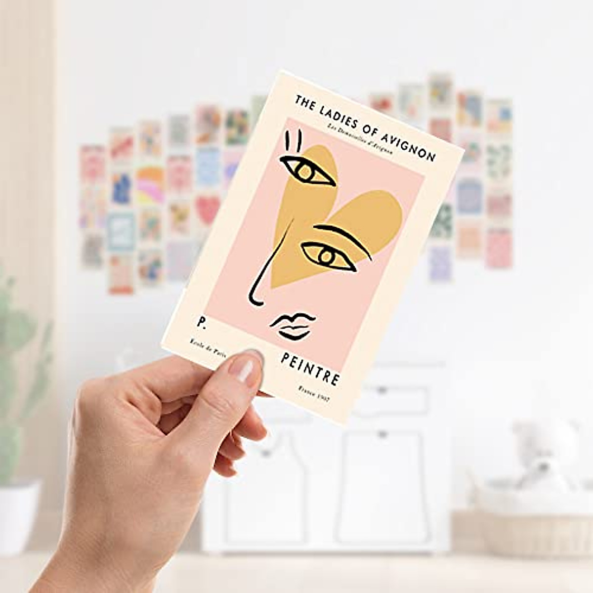 Woonkit 60 PC Danish Pastel Room Decor, Posters For Room Aesthetic, Trendy Room Decor, Cute Preppy Bedroom Wall Collage Dorm Matisse Wall Art Prints Pictures Photo Collage Kit, Coconut Teen Girl Stuff (A - DANISH PASTEL)