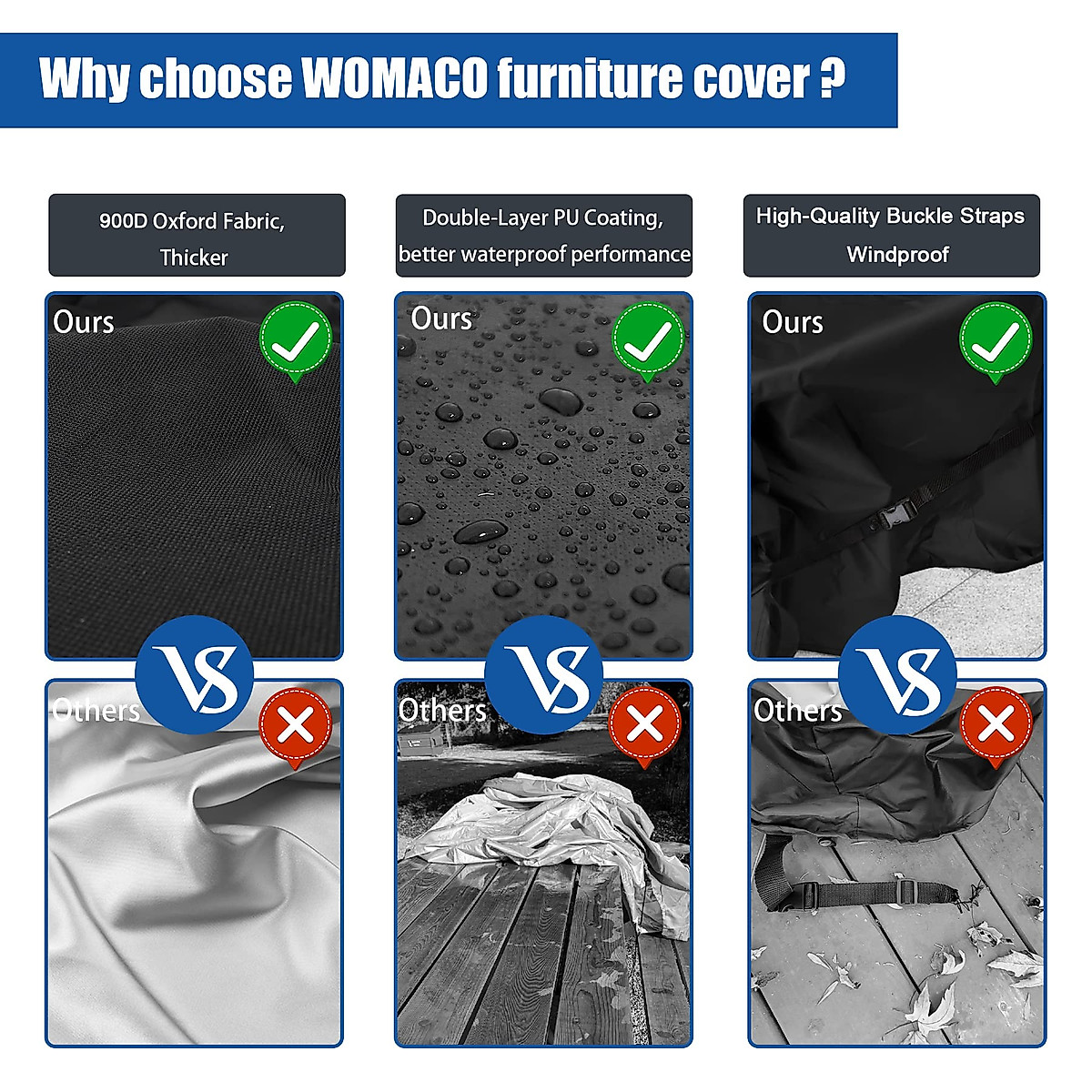 WOMACO Griddle Cover for Blackstone 17 & 22 inch Griddle with Hood Lid and Stand, Outdoor Waterproof 17 22 Grill Cover (Griddle Cover (with Hood & Stand))