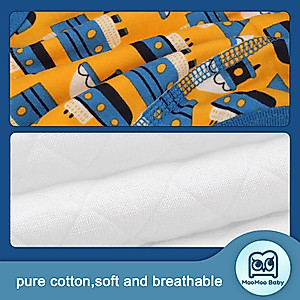 MooMoo Baby 8 Packs Toddler Training Underwear for Boy and Girls Strong Absorbent Cotton Training Pants 4T Blue