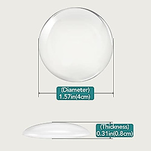 Door Stoppers Wall Protector, 6PCS Etybetopstar Reusable Door Bumper with Self Strong Adhesive, Quiet, Shock Absorbent Gel for Home, Office, Wall Protector from Door Knobs (Round 1.57inch, Clear)