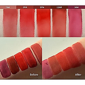 SAAT INSIGHT All-Time Mood Velvet Matte Highly Pigmented Lip Stain Tint 4g (7AM) - For Smudge-proof and Lasting Lip Makeup, Moisturizing Lip Gloss for Dry and Flaky Lips