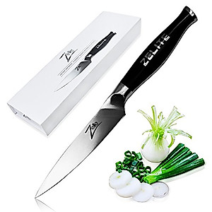 Zelite Infinity Utility Knife Kitchen, 5 Inch Kitchen Knife, Chef's Knives, Chopping Knife, Kitchen Utility Knife, Vegetable Knife - German High Carbon Stainless Steel - Razor Sharp Kitchen Knife