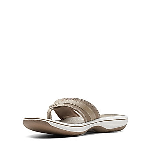 Clarks Women's Breeze Sea Flip-Flop, Taupe, 9