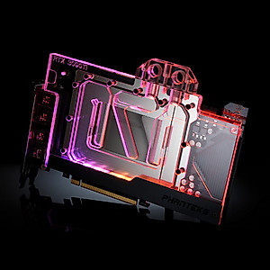Phanteks (PH-GB3090TIGB_BK01_BP) Glacier G3090Ti GIGABYTE for GIGABYTE AORUS Xtreme/Gaming RTX 3090 Ti, Nickel-Plated Copper Block, Acrylic, Aluminum Cover Plate, Digital-RGB, Black
