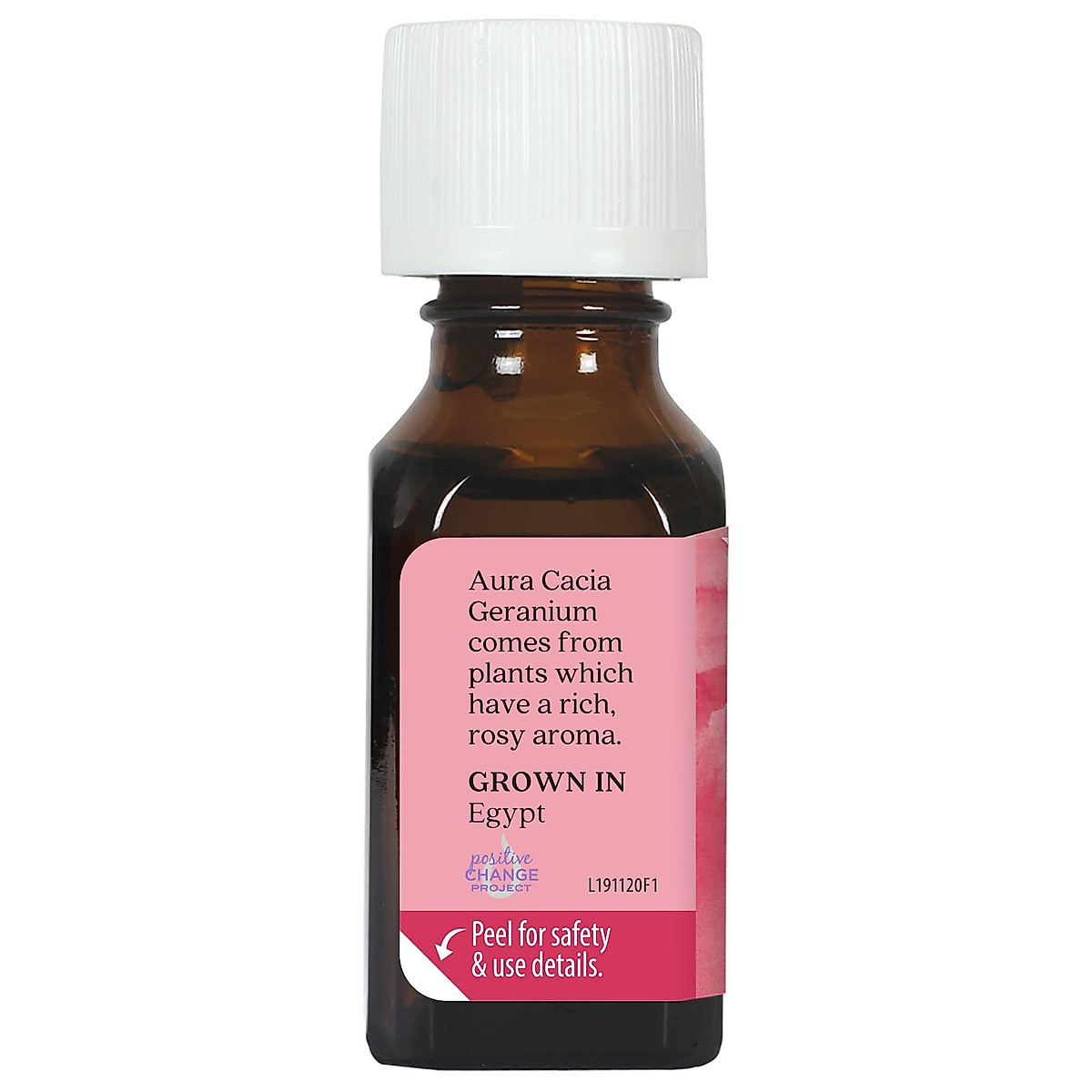 Aura Cacia 100% Pure Geranium Essential Oil | GC/MS Tested for Purity | 15 ml (0.5 fl. oz.) | Pelargonium graveolens